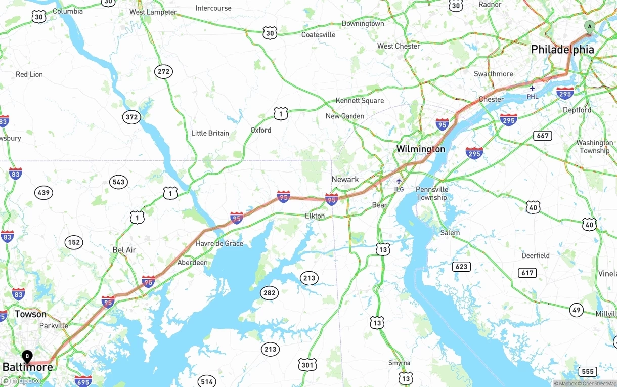 Port of Philadelphia to Baltimore Shipping Rates